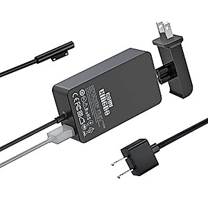 Surface Pro Charger Surface Pro 4 6 Charger, KSW KINGDO 44W 15V 2.58A Power Supply Compatible with Microsoft Surface Pro 3 4 5 6 7 X 8, Laptop 1/2/3 Surface Go 1/2 & Surface Book with Travel Case