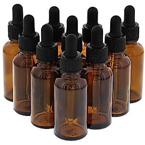 Juvale Amber Glass Eye Dropper Bottles (14 Pack), 1 Ounce