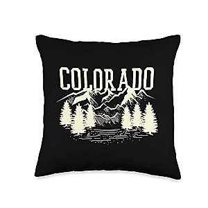 PNMerch Colorado Apparel Gift Camping Hiking Colorado Rocky Mountains Throw Pillow, 16x16, Multicolor