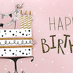Bangtang happy birthday cards 6 design combinations 12 pieces of of happy birthday cards, happy birthday cake gold foil bulk birthday card combination (with self-adhesive envelope).