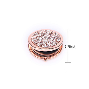 BANGBANGSING Magnifying Compact Cosmetic Mirror 2.75 Inch Round Pocket Makeup Mirror Handheld Travel Makeup Mirror