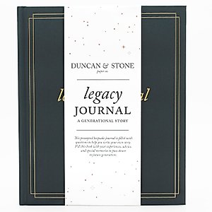 DUNCAN & STONE PAPER CO. Grandparents Legacy Journal (Charcoal, 85 Pages) - Memory Journal For Parents & Grandparents - Keepsake Grandparents Book - Gifts For Grandparents
