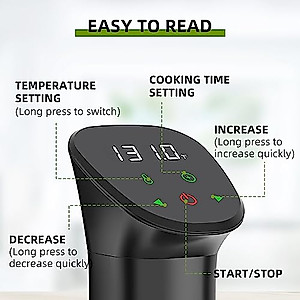 Zionheat Sous Vide Machine-Suvee Cooker Precision Cooker Sous Vide-1000W Fast Heating Thermal Immersion,Digital Touch Screen,With Accurate Temperature and Timer Circulator Precise Stainless Steel Cooker