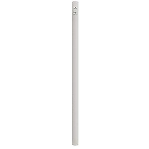 Solus SP7-CNCA-WH 7' Outdoor Direct Burial Lamp Post with Convenience Outlet, Fits 3" Post Top Fixtures, Includes Inlet Hole, Easy to Install, Corrosion & Weather Resistant, White