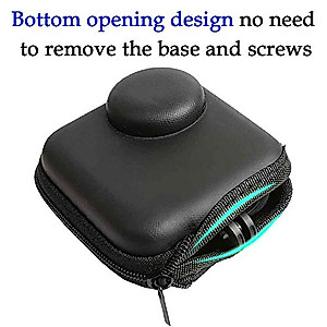 ULBTER Mini Storage Bag Case for GoPro MAX Waterproof 360 Camera + Rubber Lens Cap Cover, Carrying Portable Boxes Accessory for Go pro Max [2+1 Pack]
