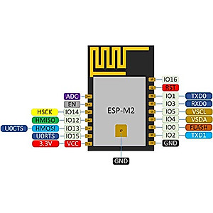 Hailege 2pcs ESP8285 ESP-M2 CH340 Development Board WiFi Serial Port Module CH340 Compatible with ESP8266