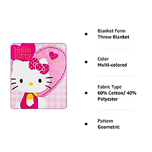 Hello Kitty Blanket Hearts New 50X60' Rachel Fleece Throw 70330
