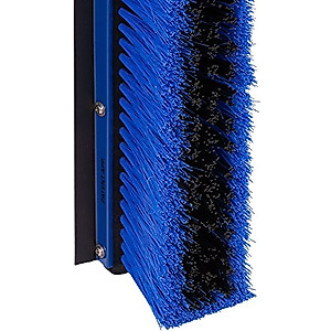 Carlisle FoodService Products 3621962414 Sweep Complete Aluminum Handle Floor Sweep with Squeegee, Plastic Bristles, 24" Length, 3" Bristle Trim, Blue