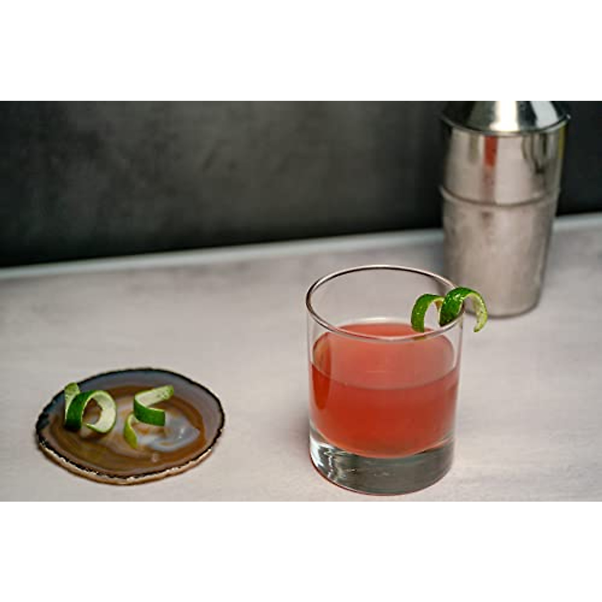 Wixology Cocktail Inspired Soy Candle - Reusable Rocks Glass - Made in Kentucky - 7 oz (Cosmopolitan)