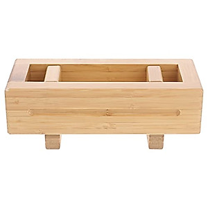 Yardwe Wood Sushi Press Mold Oshizushi Mold Box Bamboo Sushi Maker Tool DIY Wood Sushi Making Kit for Home Sushi Rice Roll Mold Tool Set