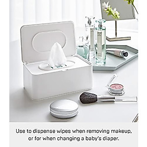 Yamazaki Home Smart Wet Tissue Case - Flushable Wet Wipes Holder Dispenser Storage Box Container For Bathroom - Abs Plastic