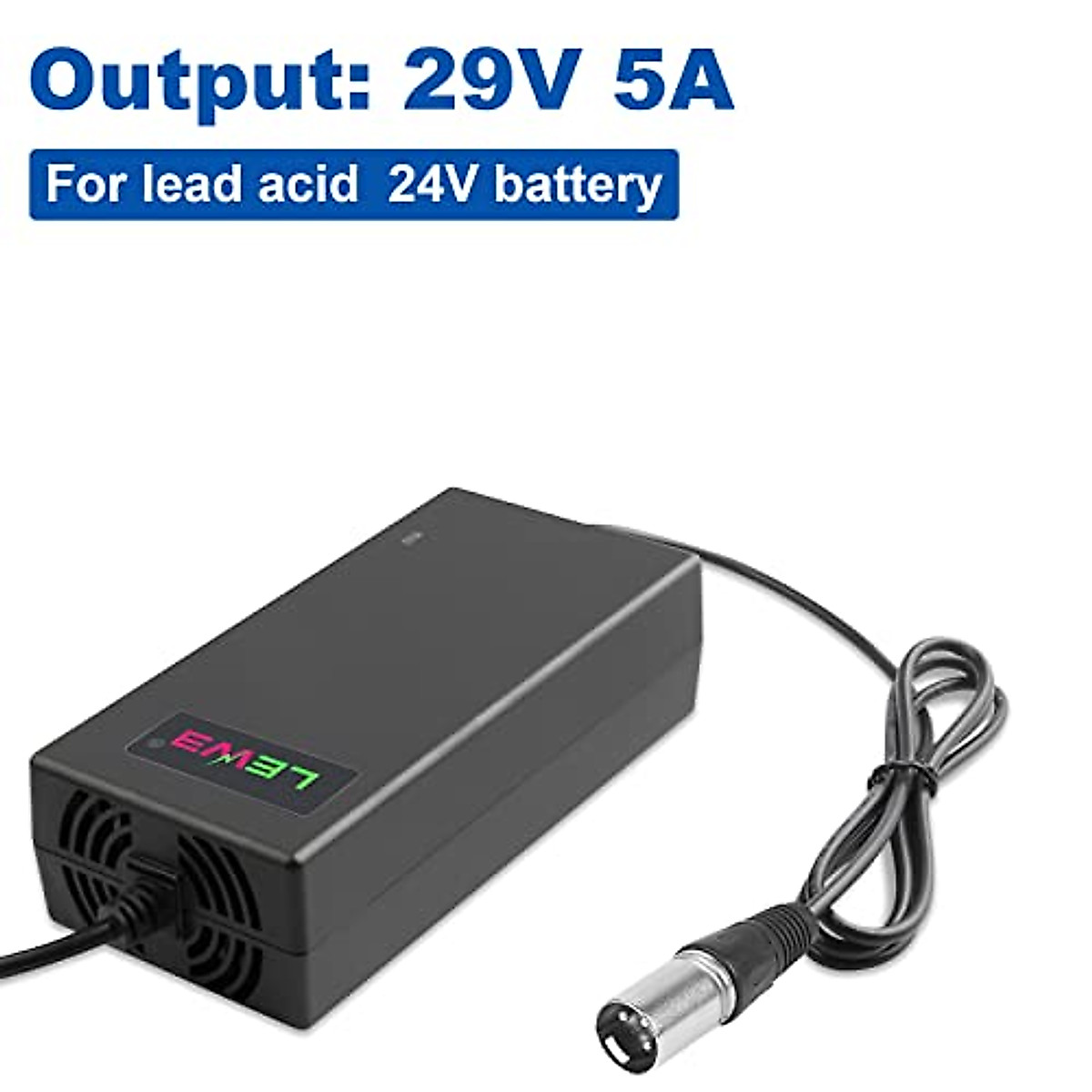 Fancy Buying 24V 5A 3-Pin Male XLR Connector Battery Charger for Lakematic, Pride Mobility, Jazzy Power Chair, Drive Medical, Golden Technologies, Shoprider, Rascal 200T/500T/301 PC 24BC5000TF-1