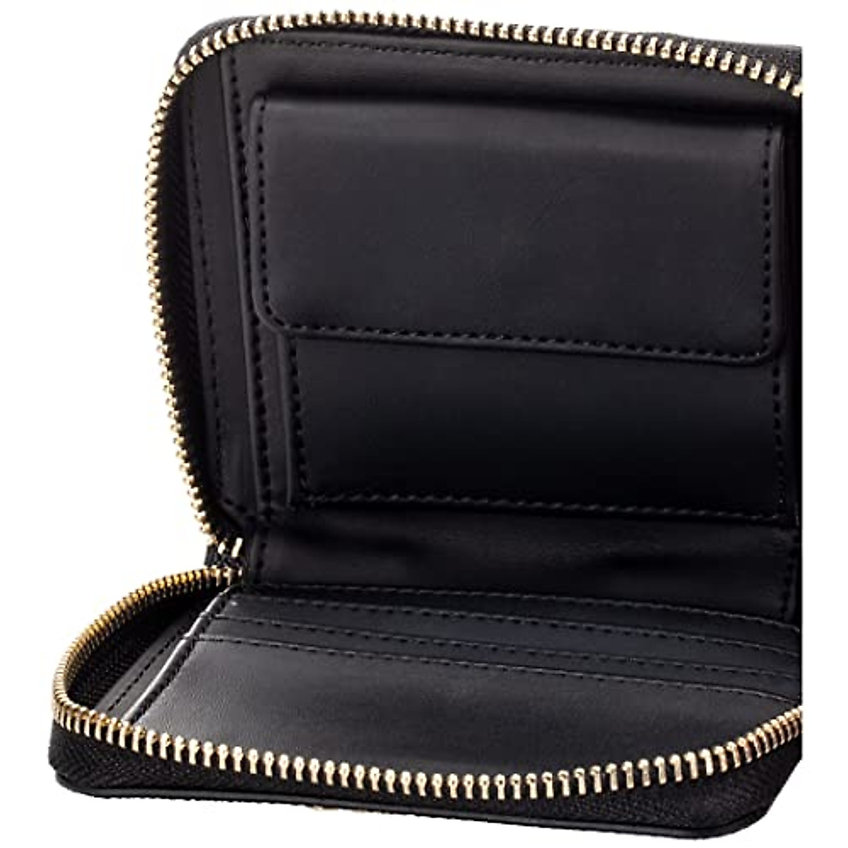 GUESS womens Laurel Small Zip Around Wallet, Coal Logo, one size US