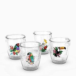 Tervis Birds of the Tropics Collection Made in USA Double Walled Insulated Tumbler Travel Cup Keeps Drinks Cold & Hot, 12oz - 4pk, Assorted
