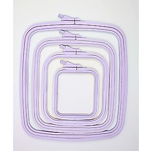 4Pcs Embroidery Hoops, Set of High Quality Cross Stitch Hoops, Needlework Hoop, Stitching Hoops (Purple)