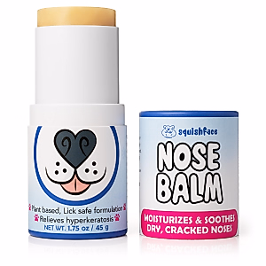 Squishface Nose Balm - Soothe & Protect Dry, Cracked Dog Snouts - Plant-Based, Lick-Safe Formulation to Aid in Relief of Hyperkeratosis - Great for All Breeds! (1.75 oz)