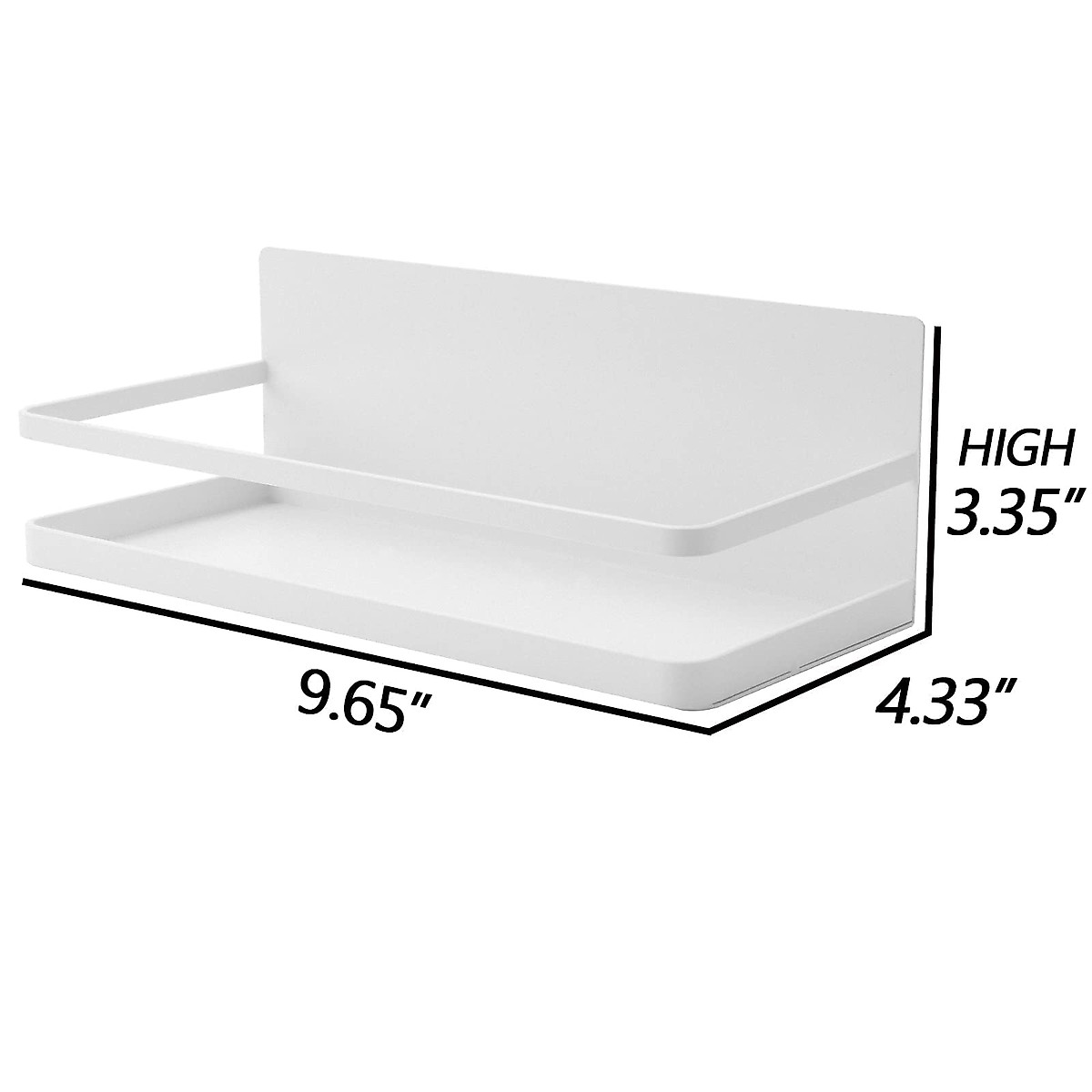 YiaChuii Magnetic Shelves for Refrigerator, Magnetic Spice Racks Fridge Magnets Shelf for Whiteboard with 4 Removable Hooks（2 Pack