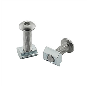 PZRT 50pcs M5 x 8mm Button Head Socket Cap Screws,304 Stainless Steel Allen Hex Button Head Screws