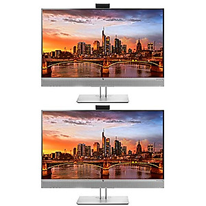 HP EliteDisplay E273m 27 Inch LED Backlit IPS Monitor 2-Pack with Built in Speakers and Webcam, FHD 1920 x 1080 (1FH51A8#ABA)