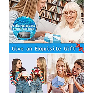 Denture Bath Case, Denture Cup, Leak Proof Portable Retainer Case, Denture Cleaning Kit with Cleaner Brush, Denture Box with Strainer & Mirror, Denture Case for Aligner Retainer Mouth Guard