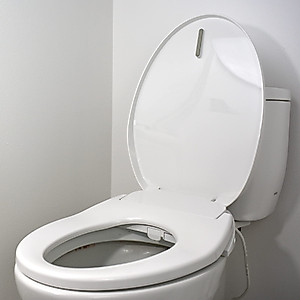 Smart Toilet Seat - Electronic Bidet Seat - Hot Water Bidet Toilet - Night Light - Tankless - Air Dryer