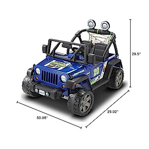 Power Wheels Ride-On Toy Gameday Jeep Wrangler Battery-Powered Vehicle with Sounds, Sports Net & 3 Balls, Preschool Kids Ages 3+ Years​