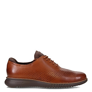 Cole Haan Men's 2.Zerogrand Laser Wingtip Oxford, British tan/Java, 11