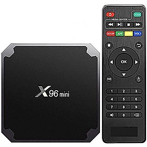 AMGUR X96 Mini Android 7.1 TV Box Amlogic S905W Quad Core 1GB/8GB Smart TV Box WiFi 4K Ultra HD OTT Box Bluetooth H.265 HEVC HDMI Streaming Media Player