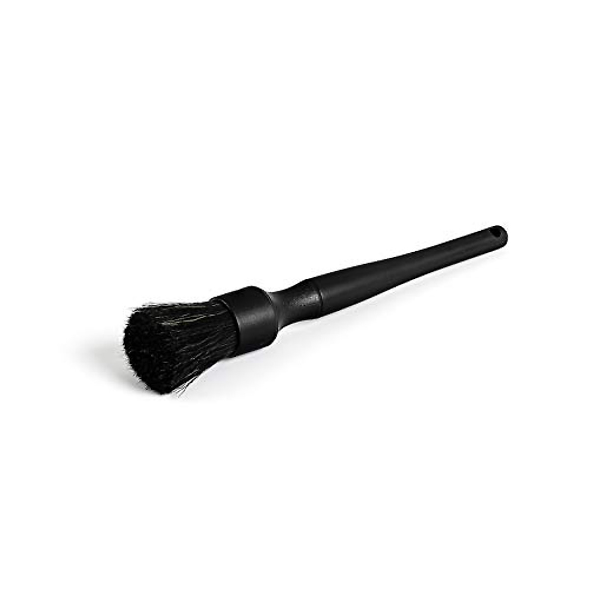 Detail Factory - Natural Boar's Hair Detailing Brush Combo Kit - Heavy Cleaning Action for Small Spaces, Engine Bays, Exterior Detailing, One Long Handle + One Short Handle, Black on Black (2-Pack)
