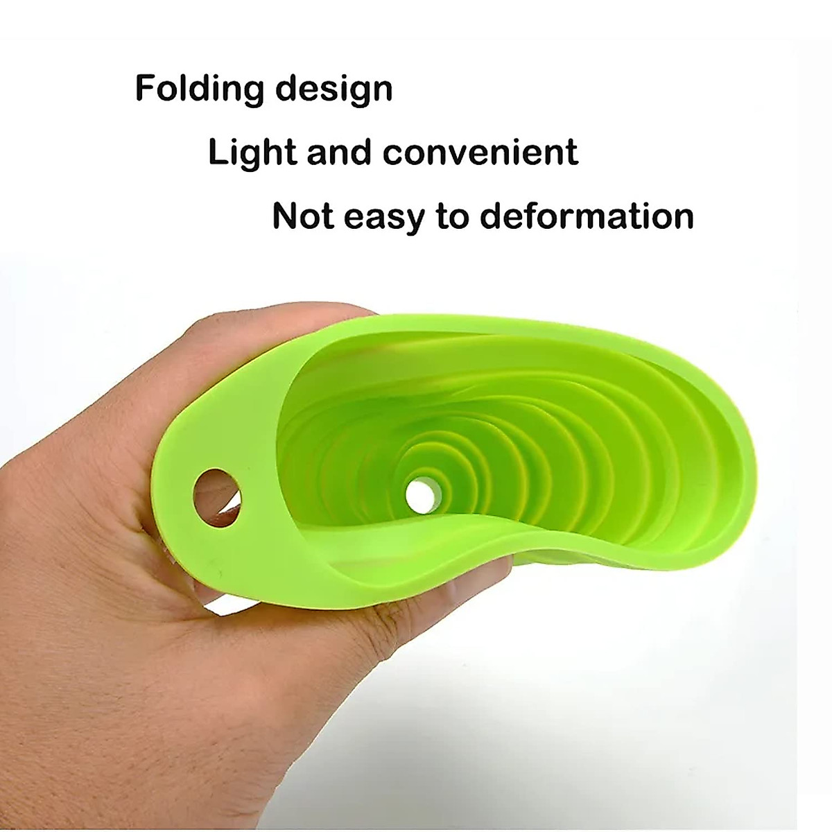 Set of 4 Silicone Collapsible Kitchen Funnel - X-Small to Large Sizes for Easy Liquid Transfer Food Grade Silicone Collapsible Gadgets (Multicolor)