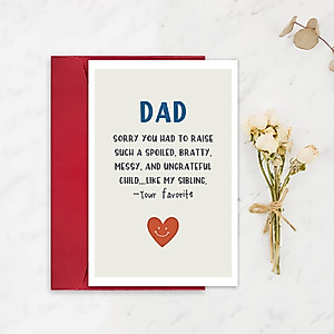 Ulbeelol Humorous Fathers Day Card, Funny Birthday Card for Dad, Hilarious Dad Card, Arrogant Fathers Day Card, Funny Card for Father