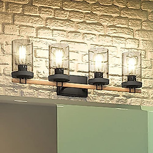 Luxury Urban Loft Bath Light, Large Size: 9''H x 28''W, with Modern Farmhouse Style Elements, Charcoal Finish, UEX2607 from The Hampton Collection by Urban Ambiance