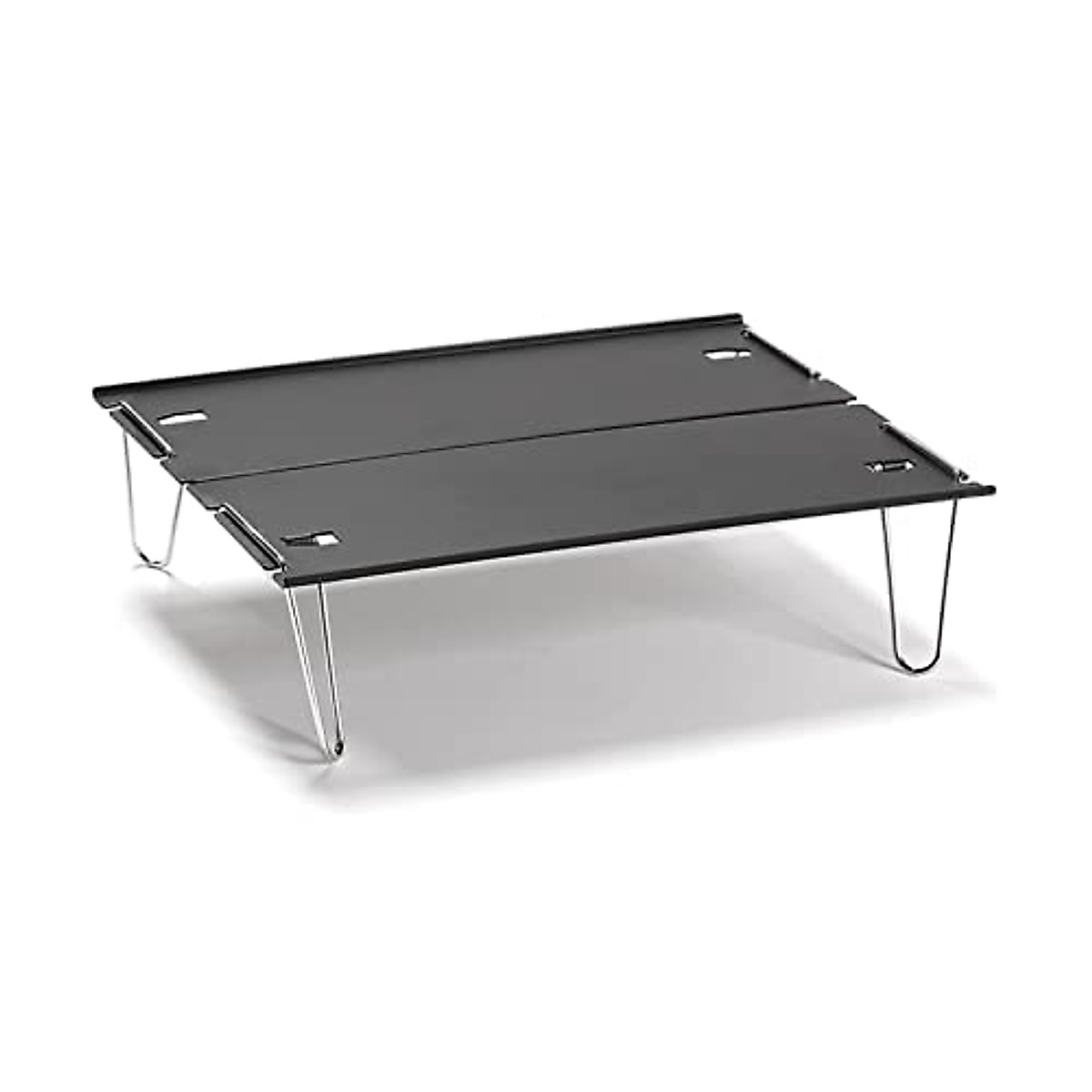 SUNESA Portable Picnic Table Mini Camping Folding Table Outdoor Portable Ultralight Splicing Aluminum Alloy Multifunction Camping Picnic Travel Hiking Table Foldable Camping Table (Color : Black)