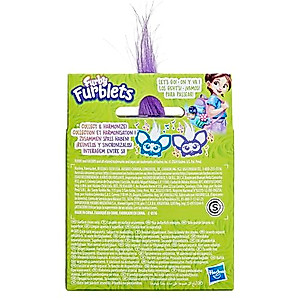 Furby Furblets Star-Lee Mini Friend, 45+ Sounds, Galaxy Music, Speaks Only Furbish, Electronic Plush Toys for Girls & Boys, Interactive Pets, Dark Blue, 6+