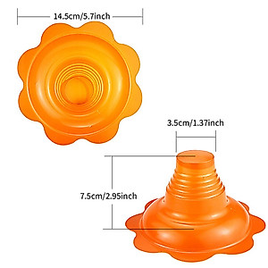 Newbested 50 Pack 4 OZ Colorful Flower Shaped Snow Cone Cups,Small Plastic Shaved Ice Drip Cups Snack Ice Cream Bowls for Kids Party Summer Cookout Commercial Food Service
