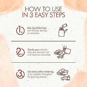 Bonsai Plant Food - Organic Liquid Fertilizer - Gentle Formula for Long Term Health - Excellent for All Live Indoor and Outdoor Bonsai Tree Plants in Pots (8 oz)