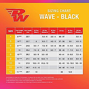 Riedell RW Wave Roller Skate - Quad Roller Skates for Indoor/Outdoor | Black | Size 10