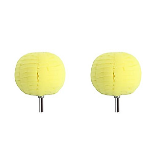 VICASKY Car Kit Car Kit Car Kit Wool Buffing Pad 2pcs Car Pads Detailing Buffer Hub Yellow Polished for Waxing Sponge Round Car Kit Wool Buffing Pad Wool Buffing Pad Wool Buffing Pad