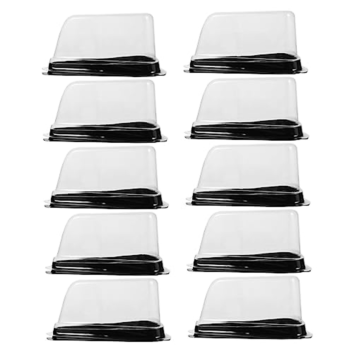 ULTECHNOVO 100 Pcs Boxes Cheesecake Box Muffin Cake Slice Holder Dome Cake Carrier Containers with Lids Mini Cupcake Container Plastic Cake Containers Pie Dessert With Cover Makeup 100pcs