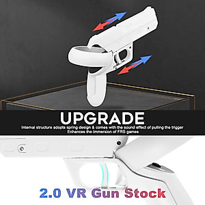 (1 Pair) Ermorgen Upgrade VR Controller Case Compatible for Quest 2, Hard PC VR Grip Shell Cover, Enhanced FPS Gaming Experience -White
