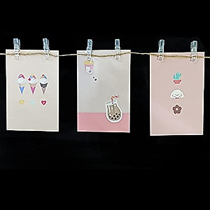 128 Pieces Mini Transparent Plastic Clear Clips, Binder, Photo Clips, Clothespins Clip