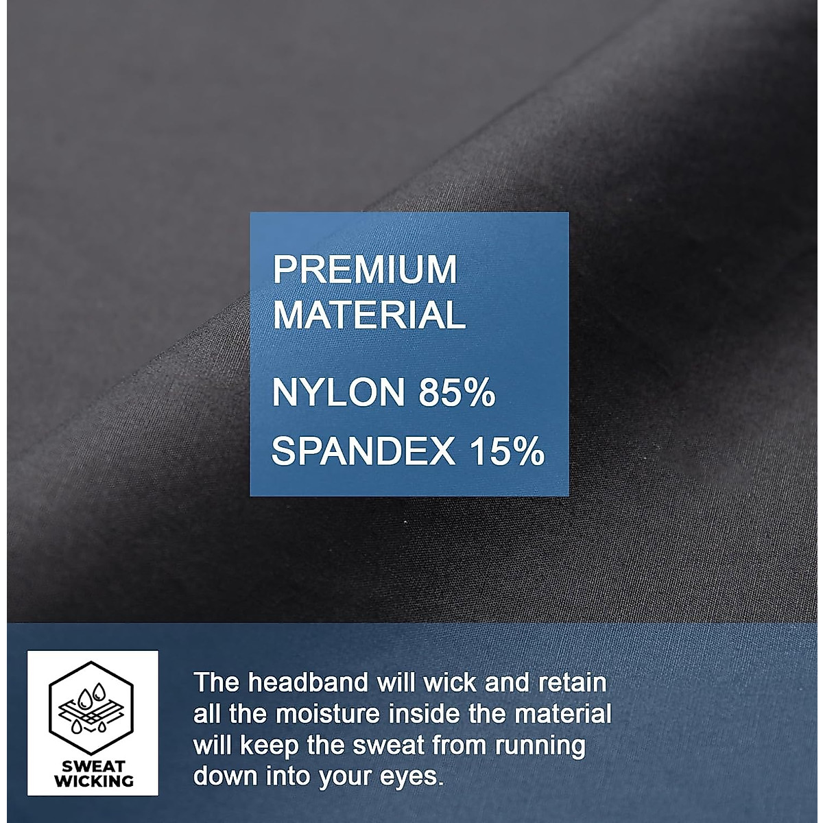 Calbeing Women Workout Black Headband with Silicone Grip(5Pack) Non Slip Sweatband Sport Hair Band for Running Exercise Gym Yoga