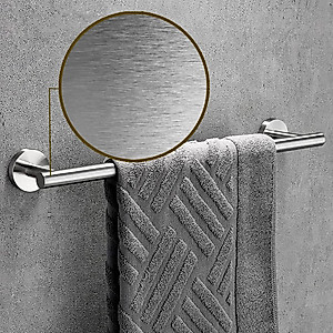 Round Bathroom Accessories Stainless Steel Brushed Toilet Paper Holder Towel Ring Robe Hook Towel Rail Bar Bathroom Hardware,60cm Towel Bar
