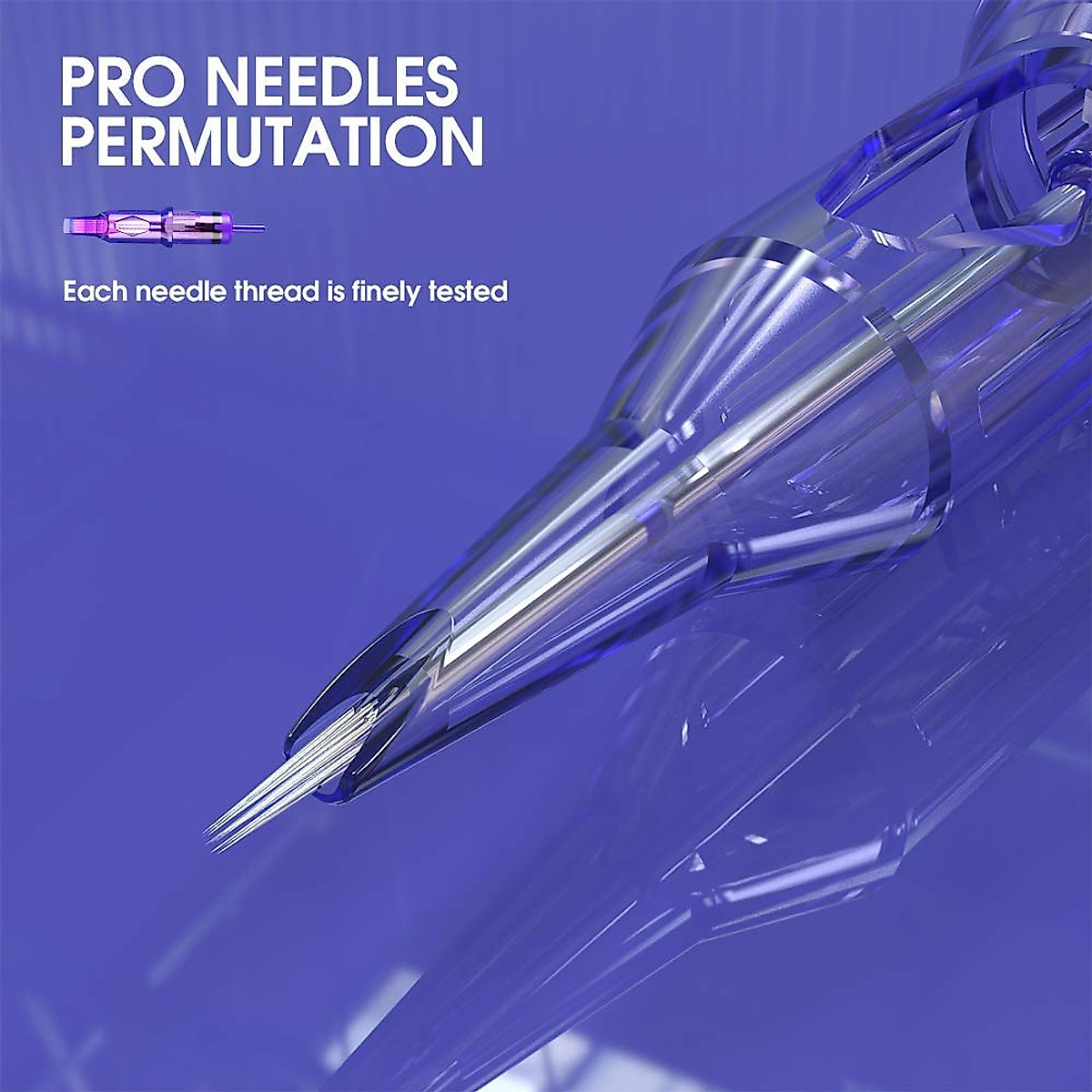 Mast Tattoo Pro Cartridges Needles with Membrane Mixed Sizes Box of 50 Pcs (RL+RS+RM+M1)