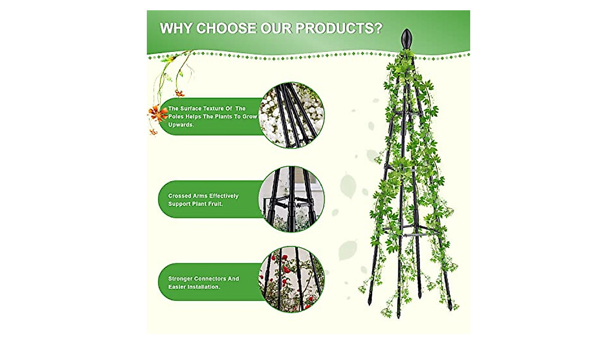 AlisisFores 4 Ft Garden Trellis for Climbing Plants