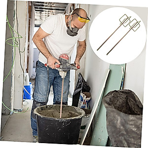 SEWOART Drill Mixer 2 Pcs stirring rod Electric Cement Mixer grout portable hand blender electric Drill Attachment Paddle concrete tools bling accessories Cement s alloy heavy Model