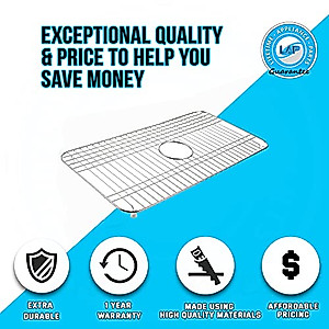 UPGRADED Lifetime Appliance K-6517-ST Bottom Basin Stainless Steel Rack Compatible with Kohler Bakersfield Sink - Upgraded