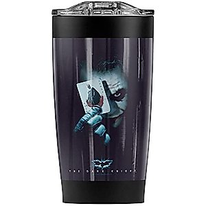 Logovision The Dark Knight Joker Stainless Steel Tumbler 20 oz Coffee Travel Mug/Cup, Vacuum Insulated & Double Wall with Leakproof Sliding Lid | Great for Hot Drinks and Cold Beverages