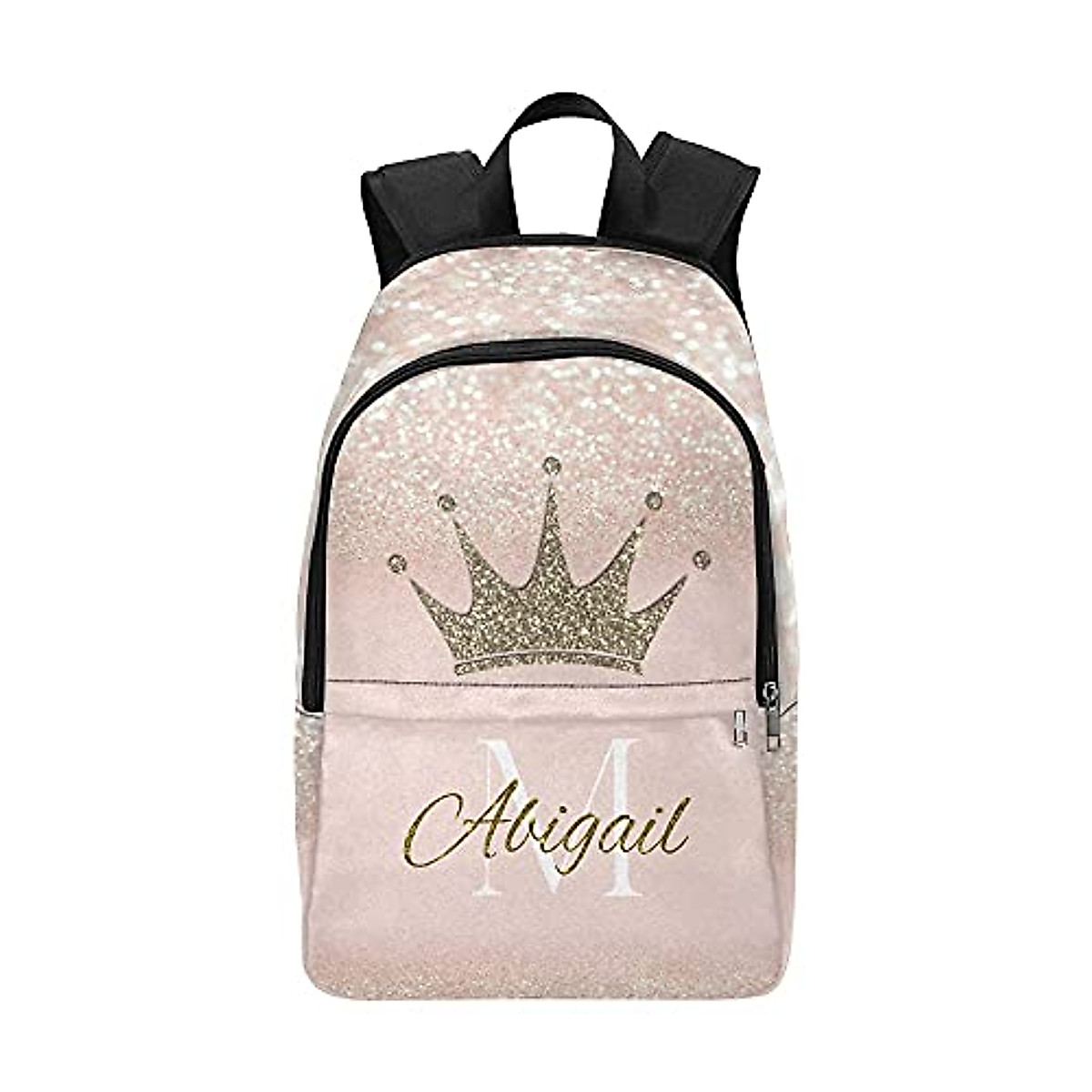 Eiis Princess Glitter Personalized Casual Backpack College School Laptop Travel Daypack for Boys Girs 17 Inch, One Size