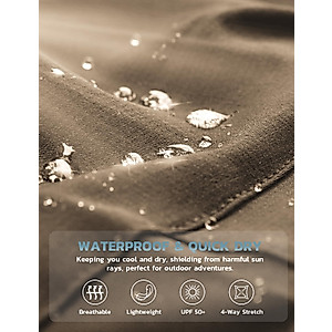 Hiauspor Men's Hiking Cargo Shorts Lightweight Quick Dry Stretch Casual Shorts for Golf Fishing Tactical Outdoor Bike Shorts (Khaki, X-Large)